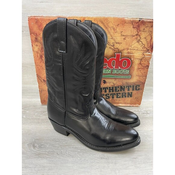 Laredo | Shoes | Laredo Paris 424 Mens 95d Black Leather Almond Toe 2 ...